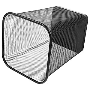 STOBOK Garbage Can Trash Can Kitchen Waste Container Desktop Trash Bin Round Waste Bin Mesh Wastebasket Office Wastebasket Vintage Recycle Bin Trash Rack Silk Screen Waste Paper Box Iron