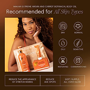 Makari Extreme Active Intense Botanical Body Oil (125 ml) | Softens, Conditions, Hydrates, and Rejuvenates Skin | Helps Fade Marks, Blemishes, and Spots | Recommended for All Skin Types