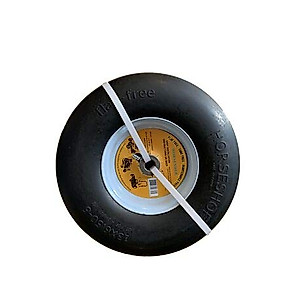 (2-Pcs-Set) New 11x4.00-5 Flat-Free Lawn Mower Smooth Tires w/Steel Rim for Zero Turn Lawn Mower Garden Tractor - hub 3"-5" with 3/4" Or 5/8" Bore 114005 T161