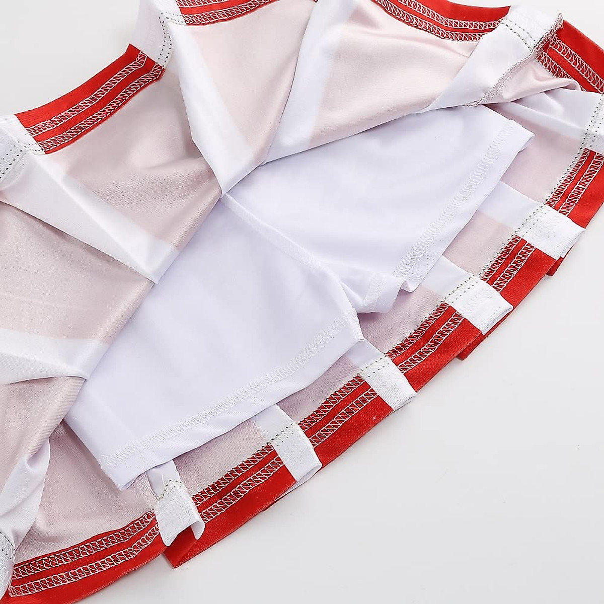 Colorful House Cheerleader Costume for Girls Cheerleader Uniform Outfit Child Cute Cheerleading Outfit for Halloween (3-4 Years, Red)