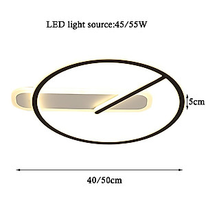 Hanging Lamp, Ultra-Thin Round Ceiling Light, LED Three Color Dimming Flush Mount Ceiling Light, Dimmable 3000K-6000K Ceiling Lamps for Bedroom Dining Living Room Kitchen Hallway (Size : 50cm)