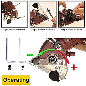 Multifunction Mini Circular Saw Machine Set, 400W High Powered Circular Saw Machine, Professional Compact Circular Saw with 3 Carbide Tipped Blade and Tool Box, for Cut Drywall,Tile, Metal