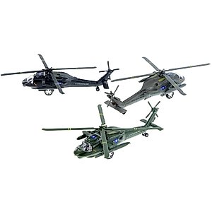 Playmaker Toys U.S. Army Sikorsky UH-60 Black Hawk Helicopter 10" Die Cast Metal Model Toy (Colors May Very)