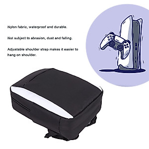 Kafuty-1 Carrying Case for PS5, Waterproof Shockproof Game Backpack Travel Carrying Case Storage Bag for Playstation 5, Storage for Controller & Accessories