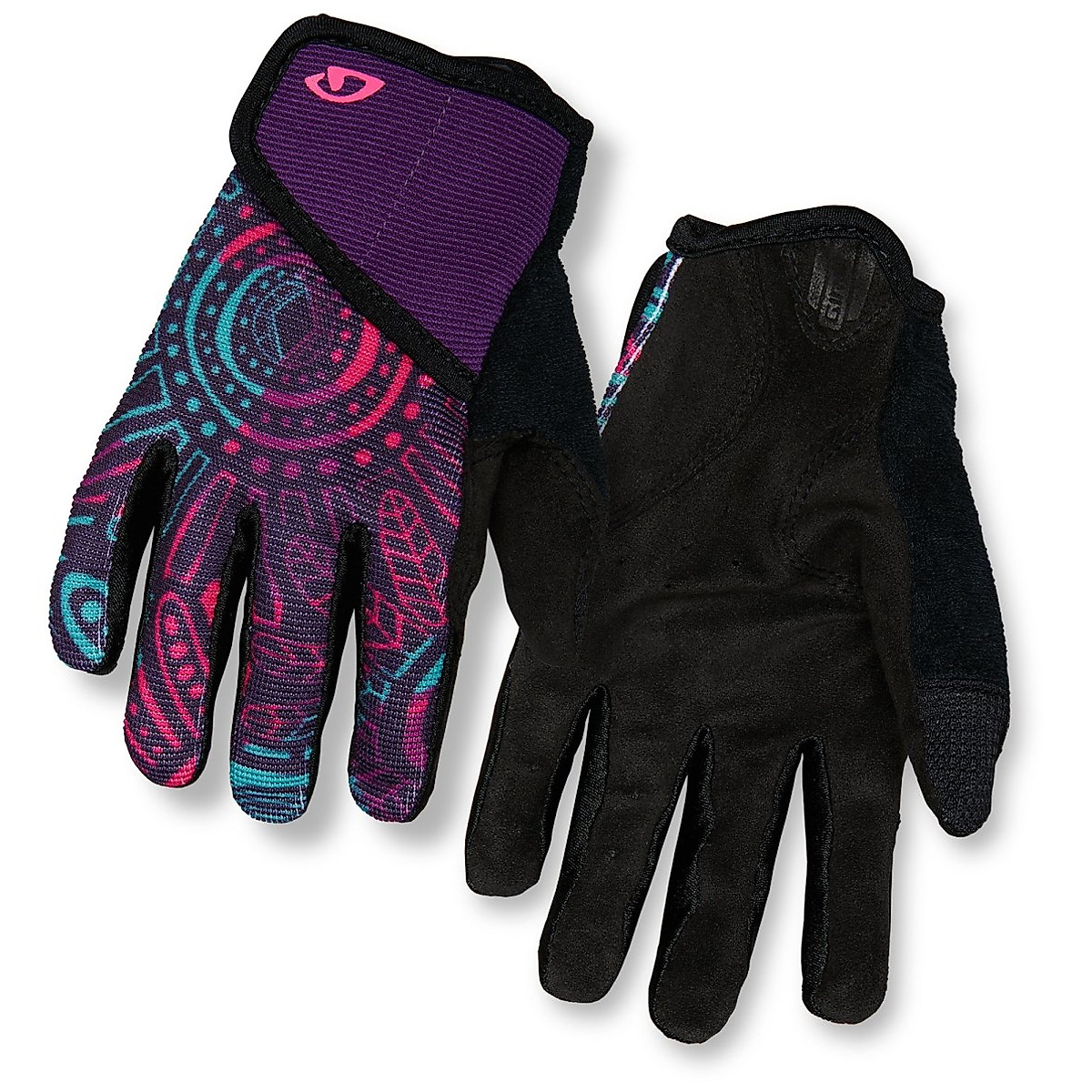 Giro DND Jr II Youth Mountain Cycling Gloves - Blossom (2021), Large