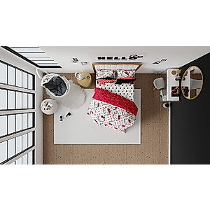 Franco Sanrio Hello Kitty Polka Dot Bedding 7 Piece Super Soft Comforter and Sheet Set with Sham, Full, (100% Official Licensed Product) Collectibles
