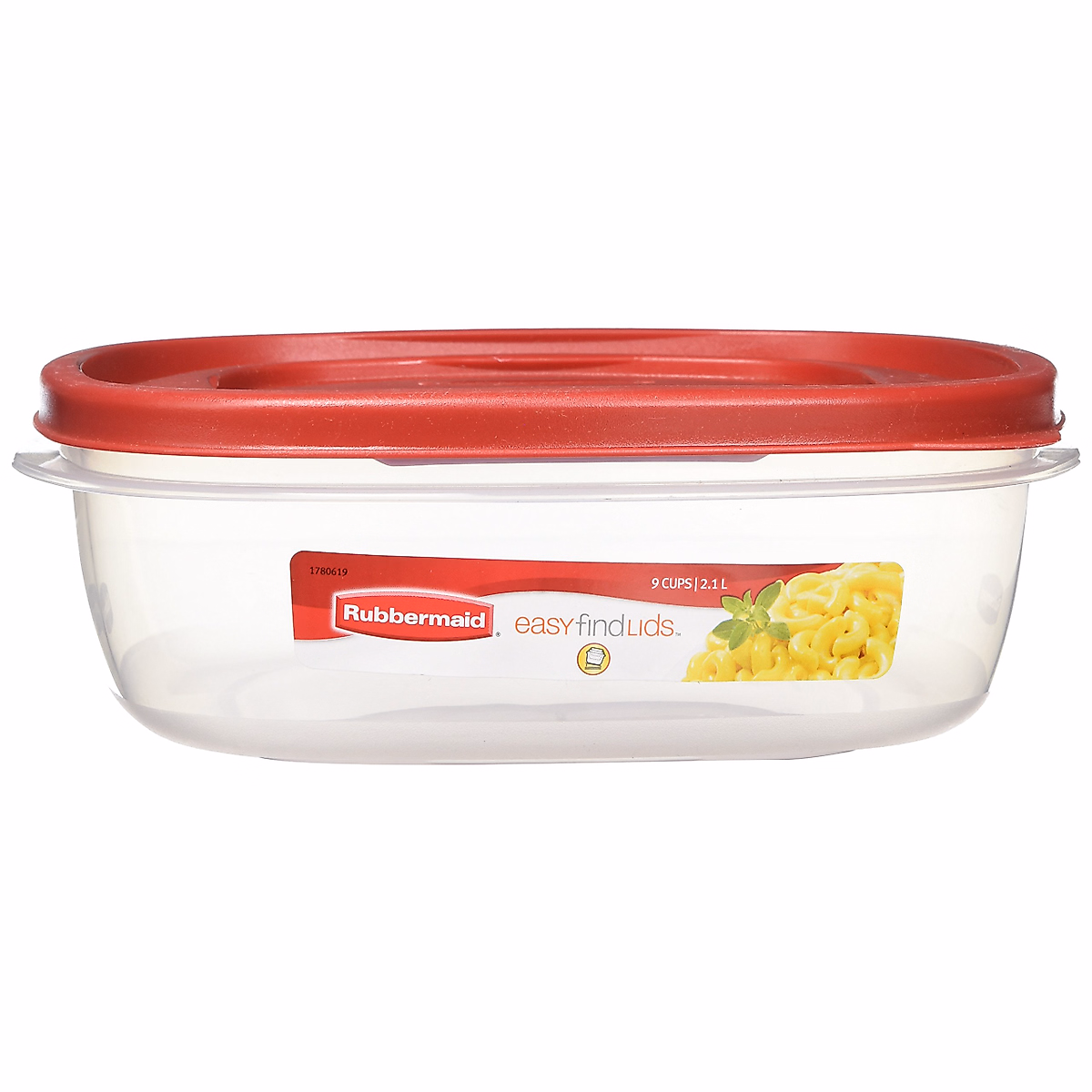 Rubbermaid 7J71 Easy Find Lid Square 9-Cup Food Storage Container and Lid (Pack of 4)