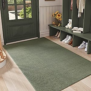 Color&Geometry Door Mat Indoor Entrance- Dirt Trapper, Absorbent, Non Slip, Washable Doormat, 36"x59" Large Indoor Door Mat 3x5 Green Double Door Mat Entrance Rugs Indoor Rugs for Entryway