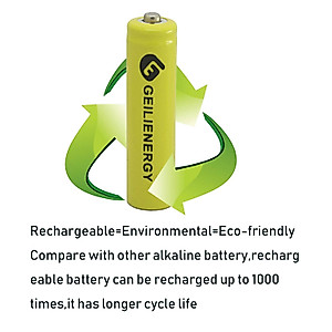 GEILIENERGY Solar Light Batteries AAA NiCd AAA 1.2V 600mAh Triple A Rechargeable Batteries for Solar Lamp Garden Lights (Pack of 12)