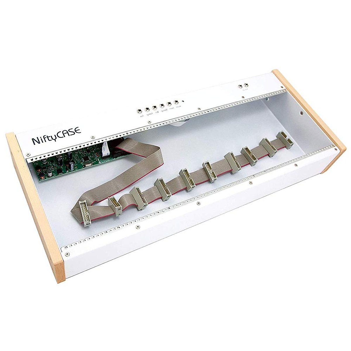 Cre8audio Eurorack Modular Synthesizer Case (NiftyCASE) with 2x Kellopy 6ft MIDI Cable & 8-Set of Unbalanced Patch Cables Bundle
