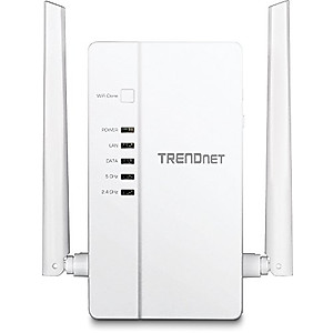 TRENDnet Wi-Fi Everywhere Powerline 1200 AV2 AC1200 Wireless Access Point, Expand Your Wireless Coverage, Built-in Concurrent Dual-Band, 3 x Gigabit Ports, MIMO, Beamforming, White, TPL-430AP