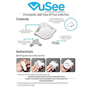 VuSee Corner | Universal Baby Monitor Shelf | Compatible with Most Baby Monitors | Safe Cord Management | Easy Installation