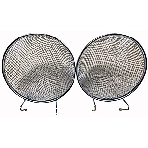 Mcage Lot of 2 Galvanized Steel Bird Canary Finch Wire Nests with Cage Hook Include Soft Felt Pads