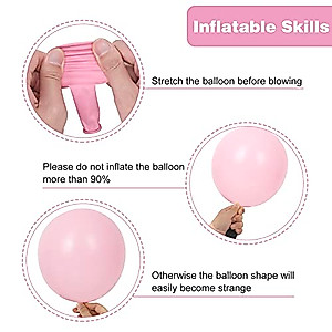 RUBFAC 116pcs Light Pink Balloons Different Sizes Pack of 36 18 12 10 5 Inch for Garland Arch Pastel Pink Extra Large Balloons for Birthday Baby Shower Gender Reveal Wedding Party Decoration
