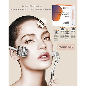 VOFEL Hyaluronic Acid Serum for Microneedling Serum Ampoules for Face BB Glow Starter Kit 0.35 oz 4 Vials