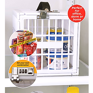 Food Snack Lock Box to Put Away Temptations - 12” x 7.5” x 7.25” Fridge Locker for Keeping Your Food, Snacks or Medicine - Small Lock Box Perfect for Home and Office Use