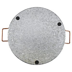 KINDWER Galvanized Indoor/ Outdoor Farmhouse Tray (20x16x4)