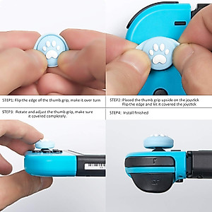 LeyuSmart Cat Paw Thumb Grip Caps for Nintendo Switch/OLED/Switch Lite, Joystick Cap Soft Silicone Cover for Joy-Con Stick,4Pcs (Animal Crossing)