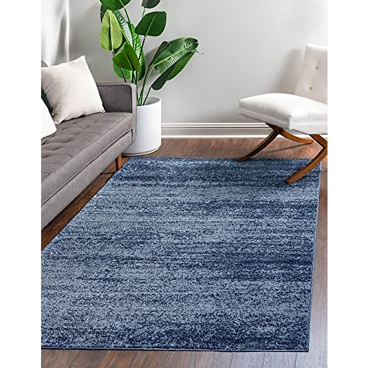 Rugs.com Angelica Collection Rug – 2' x 3' Navy Blue Medium Rug Perfect for Entryways, Kitchens, Breakfast Nooks, Accent Pieces