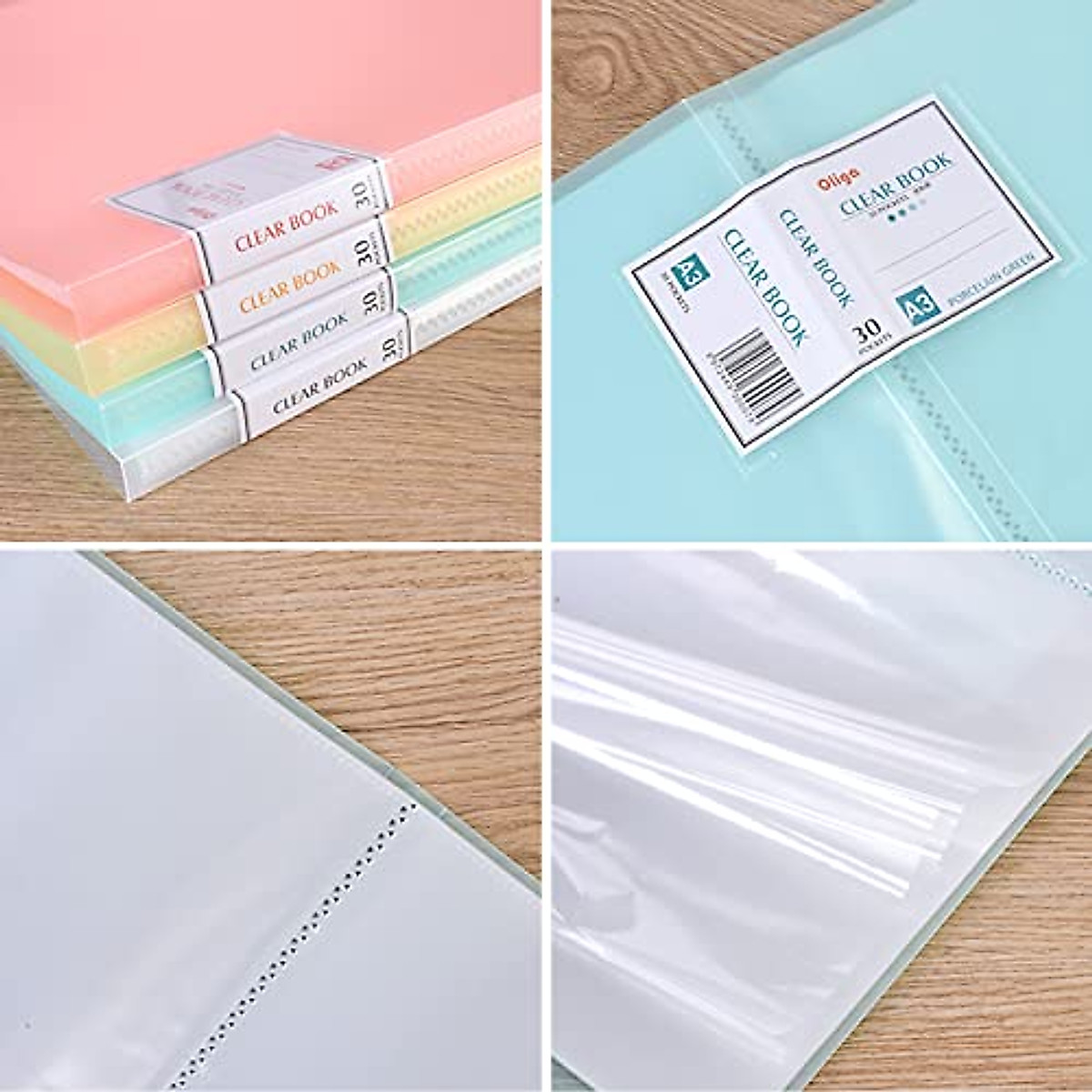 30 Pages Art Portfolios A3 Diamond Painting Storage Book Painting Storage Book Clear Storage Bag Art Portfolio Presentation Folder Art Portfolio For Diamond Painting, Sketches Painting