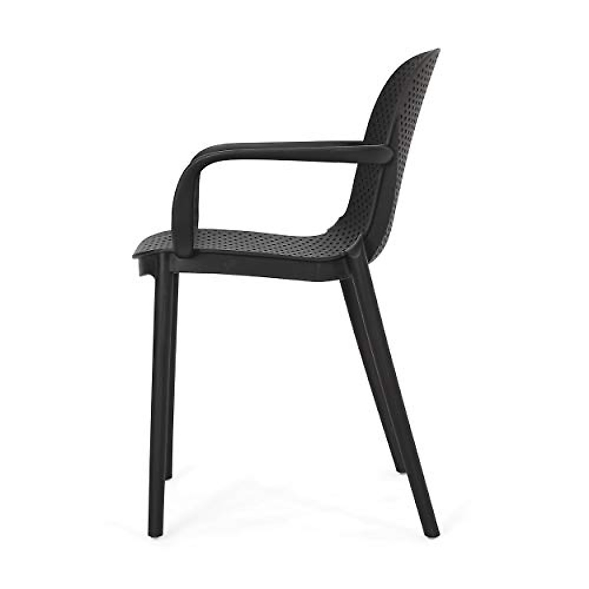 Christopher Knight Home Yanira Outdoor Dining Chair (Set of 2), Black