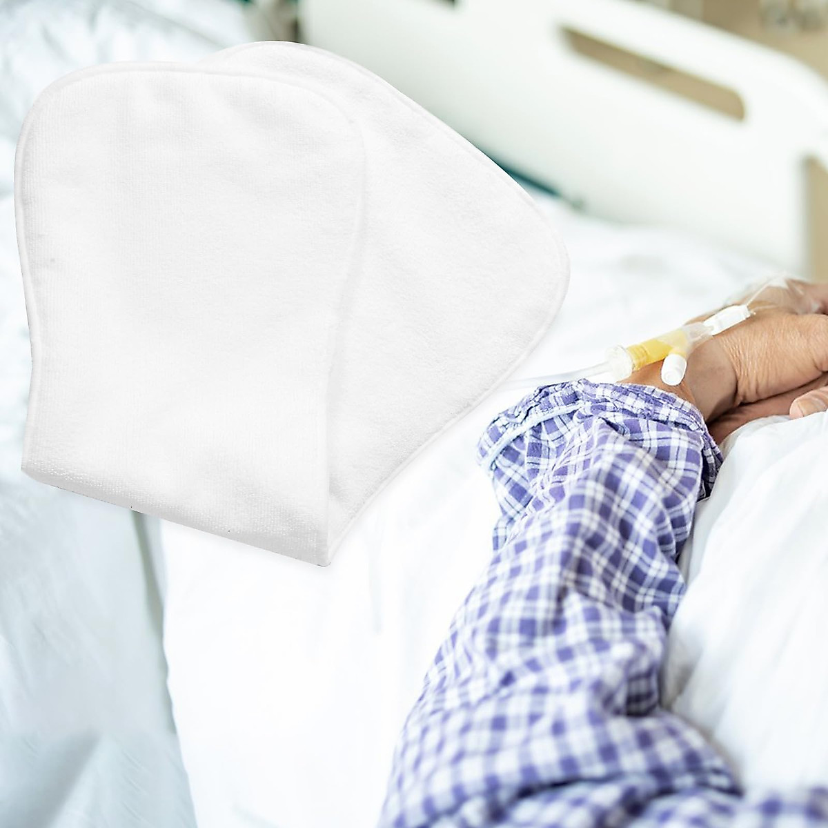 Four-Layer Washable Adult Cloth Diapers - Reusable, High Absorbency, Soft & Breathable, Easy to Use for Elders & Caregivers, 23.62x10.62x1.18in (White)