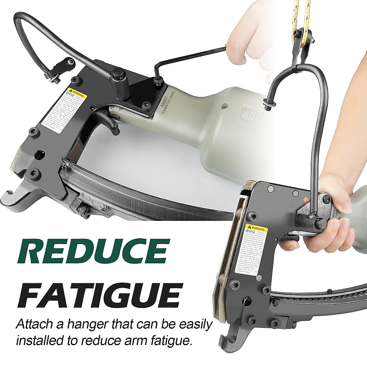 Woodpecker AM66T Pneumatic Clinch Clip Clipper Vertex Fastening Air Power Clinching Tool Hartco Clipper Industrial Clip Tool Gun Clipper Gun for Spring Mattress, Car Seat (AM66T)