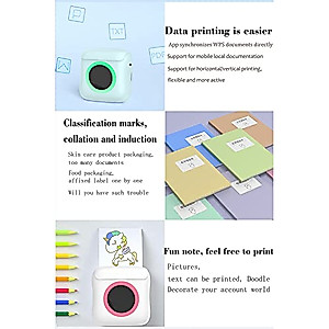 VIADHA Label Maker Thermal Barcode Label Printer, Portable Mini USB Rechargeable Bluetooth Sticker Maker Wireless Labeler Compatible with iOS & Android for Home, Office, Storage, Study