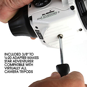 Sky Watcher Star Adventurer 2i Astro Pack – Motorized DSLR Night Sky Tracker for Portable Nightscapes, Time-Lapse, and Panoramas – Remote Camera Control – Long Exposure Imaging (S20510), Black