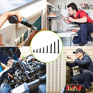 M3 Flat Head Wood Screws Assortment Fasteners Kit 420pcs,Phillips Drive Countersunk Head Self-Tapping Screws,Carbon Steel,Contains 20pcs M6 Screw Anchors