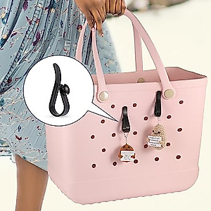 4pcs Hooks for Bogg Bags, Bag Hooks Compatible with Bogg Bag Beach Tote Bag Accessories for Bogg Bags Suitable for Bags Keychains Masks and Sunglasses (2 Black+2 White)