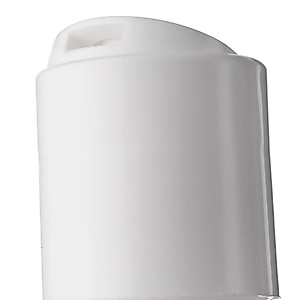 JUVITUS 4 oz Clear Natural Refillable Plastic Squeeze Bottle with White Disc Cap - (6 Pack)