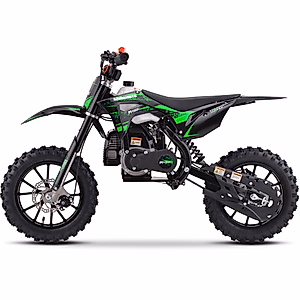MotoTec Thunder 50cc 2-Stroke Kids Gas Dirt Bike Green