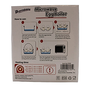 Microwave Egg Boiler Cooker Hard or Soft Boiled Eggs BPA Free Cook Up To 4 Eggs In Minutes Food-Grade
