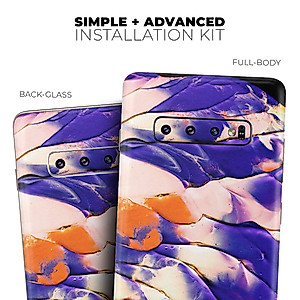 DesignSkinz Liquid Abstract Paint V13 Protective Vinyl Decal Wrap Skin Cover Compatible with The Samsung Galaxy S20 (Screen Trim & Back Glass Skin)