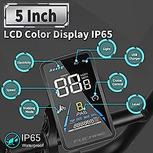 Fucare Libra 750W Electric Bike for Adults 32MPH 48V 20Ah LG Battery EBike with Full Suspension LCD Color Display 20"×4.0" All-Terrain Fat Tire Shimano 7Speed Snow Commute Electric Bicycles (20AH