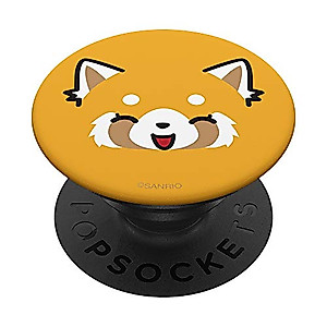 Aggretsuko Happy Face PopSockets Stand for Smartphones and Tablets PopSockets PopGrip: Swappable Grip for Phones & Tablets