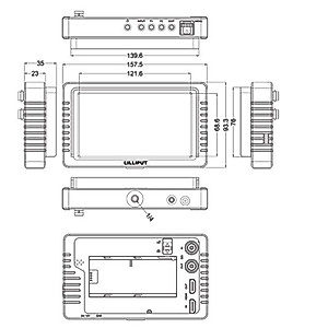 LILLIPUT Q5 5.5" FHD 1920x1080 Full HD Resolution SDI and HDMI Cross Conversion Monitor