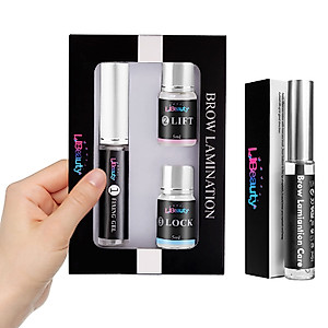 Libeauty Mini Eyebrow Lamination Kit,Long-lasting Fuller Brow Volume,Apply to DIY Eyebrow Perming at Home or Professional Salon with Eyebrows Raincoat Care Solution