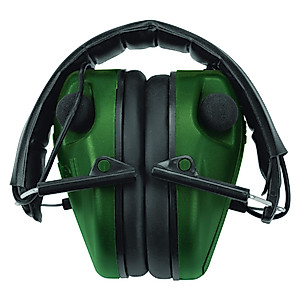 Caldwell E-Max Low Profile Electronic 23 NRR Adjustable Earmuffs w/ Sound Amplification for Shooting Range with Glasses