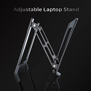 VIGLT Laptop Stand for Desk, Adjustable Laptop Stand Holder Portable Laptop Riser with Multi-Angle Height Adjustable Computer Stand for MacBook Air/Pro and More Notebooks 10-17.3"-Grey