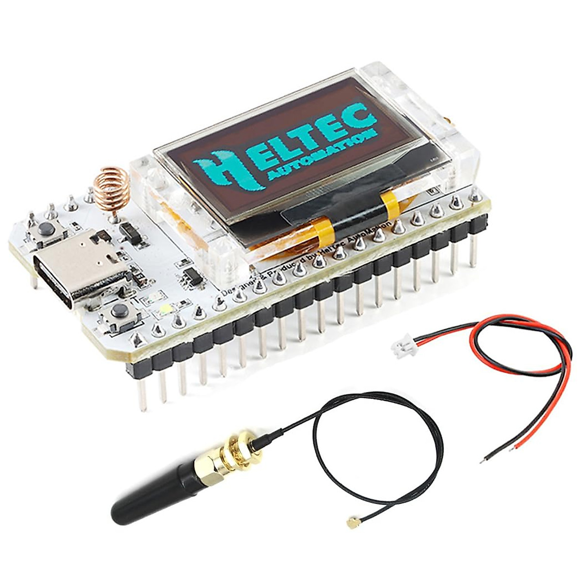 HiLetgo ESP32 LoRa V3 SX1262 0.96 inch OLED Display Development Board WiFi Bluetooth Dual Core 240MHz CP2102 and 433-510MHz Antenna for Arduino Smart WiFi LoRa 32(Unsoldered)