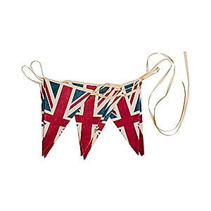 ASVP Shop Vintage British Union Jack Textile Flag Cloth Fabric Bunting Retro Banner UK 16.5 feet Long