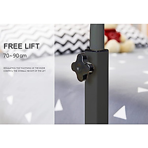 SogesHome 23.6'' Portable Computer Desk - Adjustable Standing Desk with Tablet Slot, Laptop Cart, and Mobile Bed Table, Black