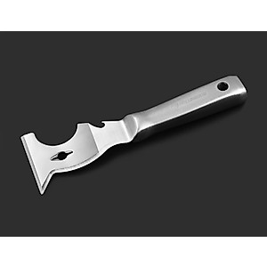 ROLLINGDOG 10 in 1 Painter's Tool - 420 Stainless Steel Mirror Polished One Piece Blade And Laser Engraved Handle,3 inch Multifunction Putty Knife Drywall Paint Scraper