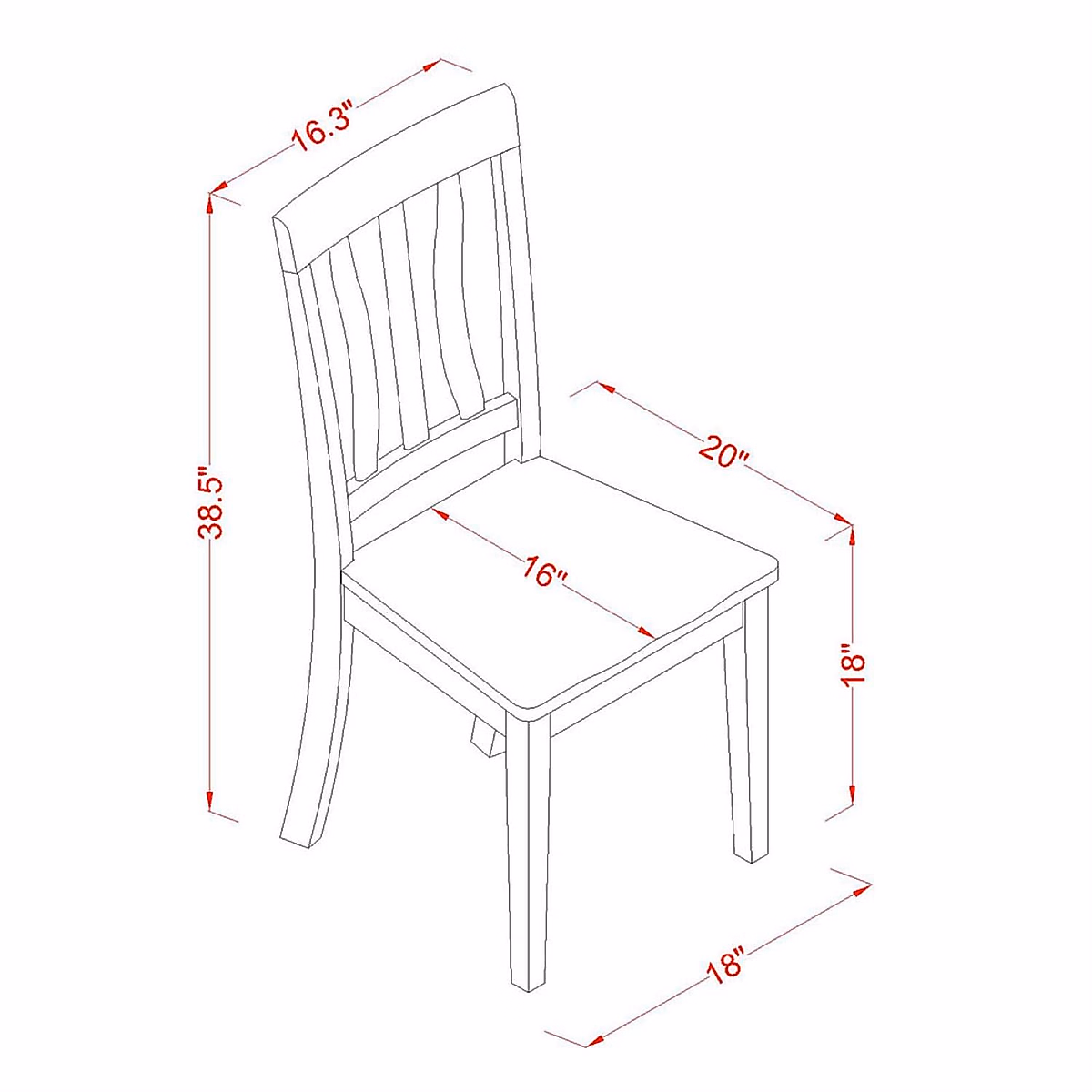 East West Furniture HLAN3-BCH-W 3 Piece Dining Table Set for Small Spaces Contains a Round Dining Room Table with Pedestal and 2 Wood Seat Chairs, 42x42 Inch, Black & Cherry