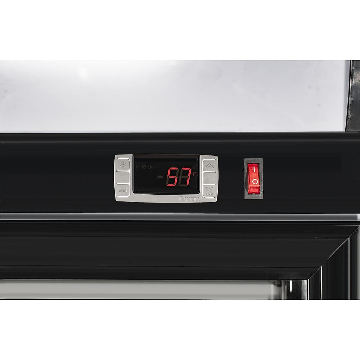 FRICOOL Merchandiser Refrigerator with 2 Glass Doors, 31 cu ft Beverage Display Cooler, Upright Fridge with LED Lighting, Adjustable Shelves for Beverages, Beer and Drinks, Swing Door, Black