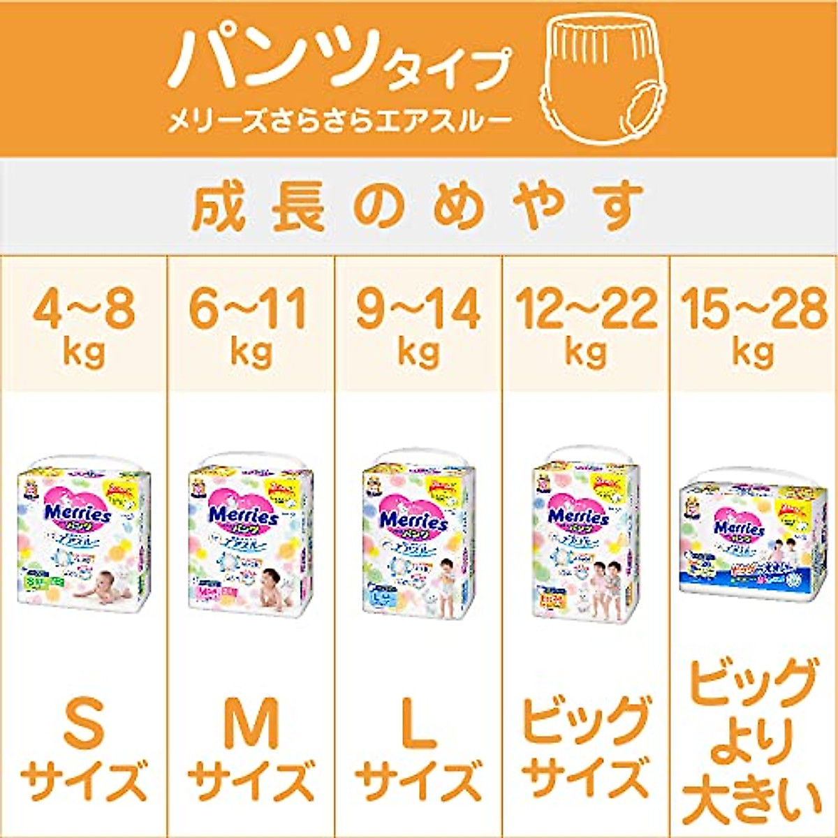 Kao Merry's Pants 肌 Smooth skin air through L size 44 pieces x 3 pieces