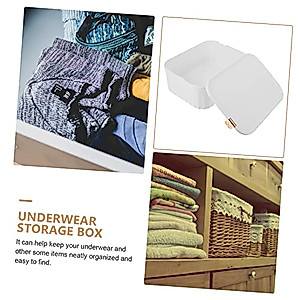 Cabilock 1pc Underwear Storage Box Belt Plastic Container Plastic Compartment Organizer Box Desk Drawer Containers with Lids Bra Compartment Organizer Closet Underwear Organizer Socks Case