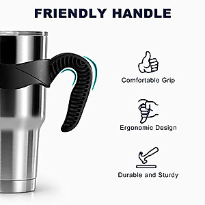 koodee 30 oz Tumbler with Lid and Straw Stainless Steel Double Wall Vacuum Insulated Travel Coffee Mug Cup with Handle, Spill Proof (30 oz Purple Pink)